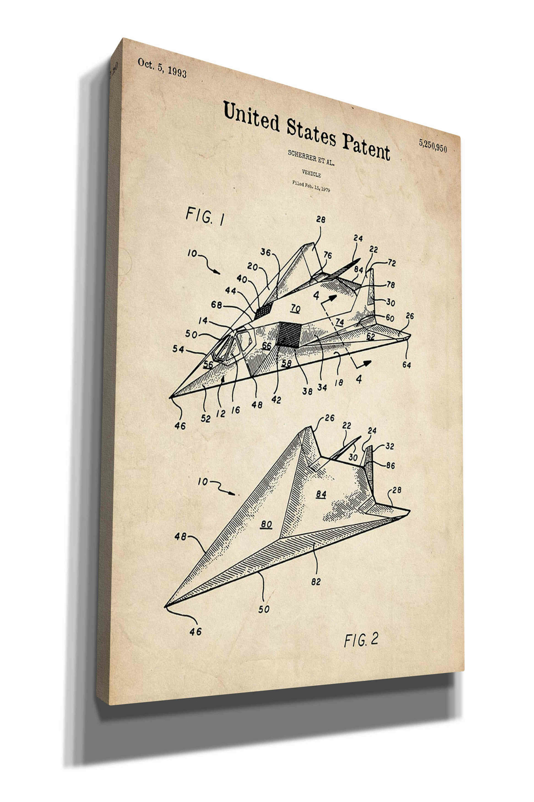Epic Graffiti 'F-117 Nighthawk Stealth Fighter Blueprint Patent ...