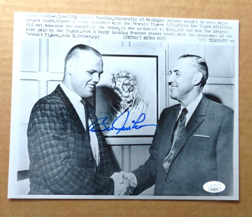 Detroit Tigers Bill Freehan Tigers Contract (D) signed 8 x 10 Photo JSA ...