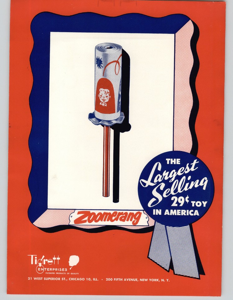 1951 PAPER AD 2 Sided Tigrett Toy Guns Zoomeray Zoomerang Hopalong ...