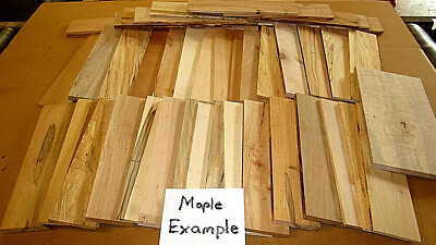 BOX OF MAPLE SCRAP OF KILN DRIED THIN LUMBER | eBay