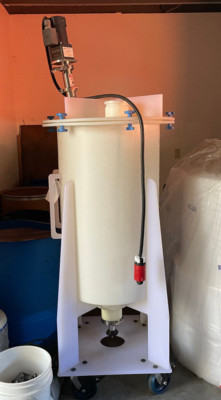 WM White Mountain Process 200 Liter Poly Portable Mixing Tank Vessel w ...