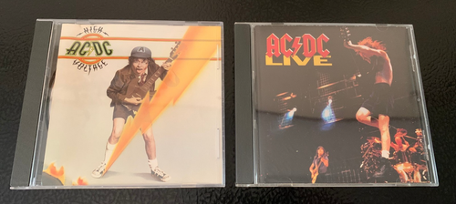 AC/DC LIVE & AC/DC HIGH VOLTAGE Set 2 CDs VINTAGE Hard Rock Metal Blues ...