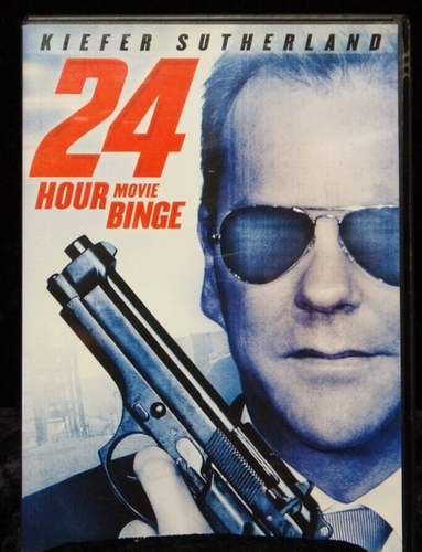 24 Hour Movie Binge 📀17 Action Movies DVD 4-Disc Set Kiefer Sutherland ...