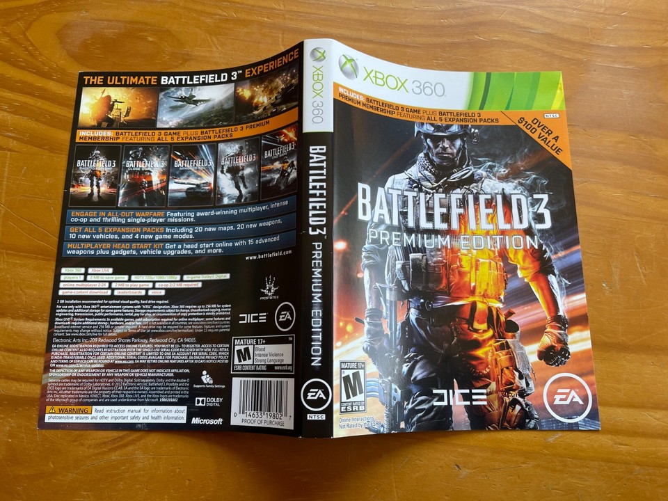 Xbox 360 Cover Art Inserts Original Authentic Microsoft - BUY 3 GET 1 ...