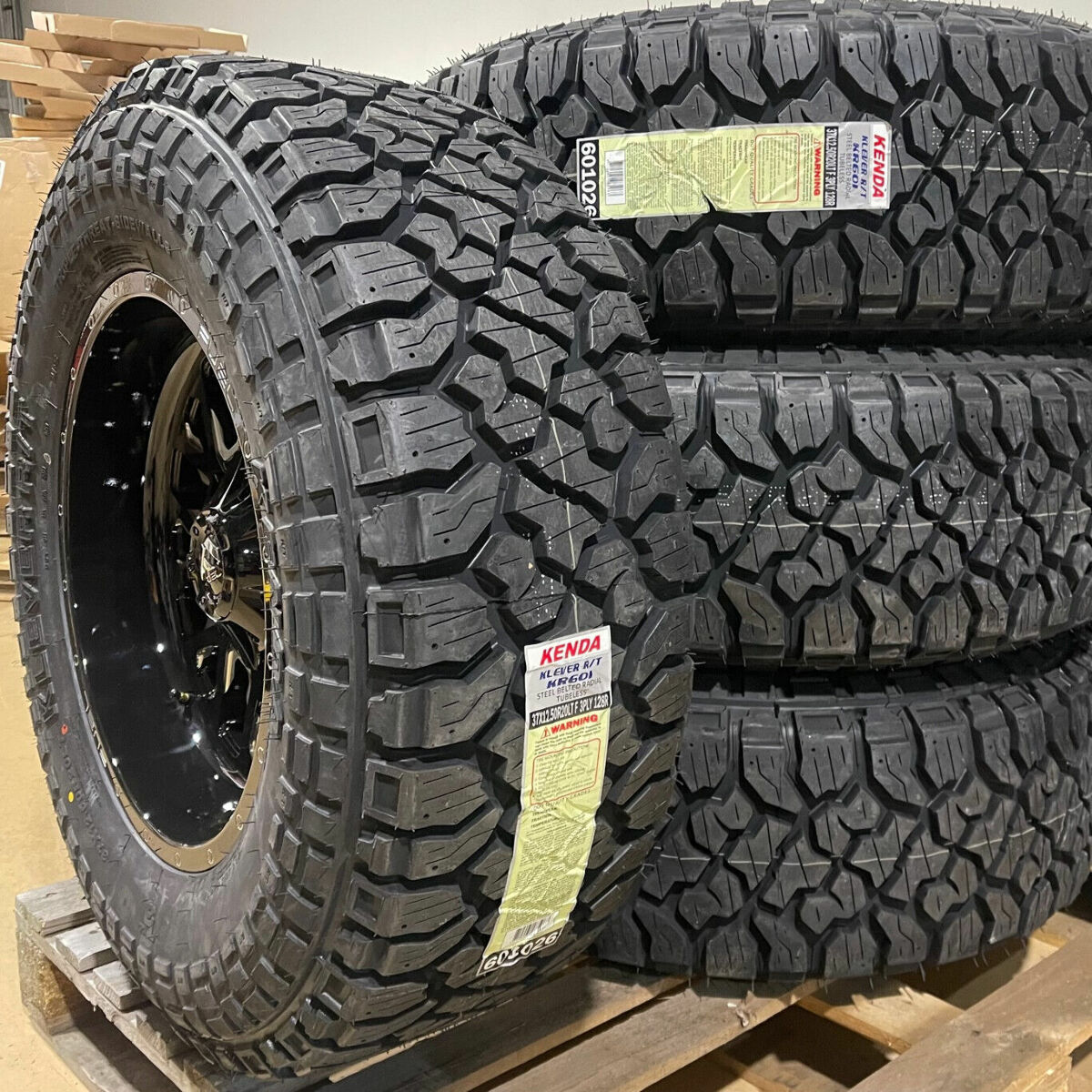 20x10 Fuel D611 Stroke Black Wheels Rims AT 37" Tires 6x135 Ford F150 ...