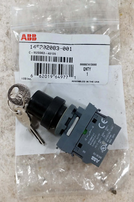 1 NEW ABB C- M2SSK3-40120 NON-ILLUMINATED SELECTOR SWITCH NIP ***MAKE ...