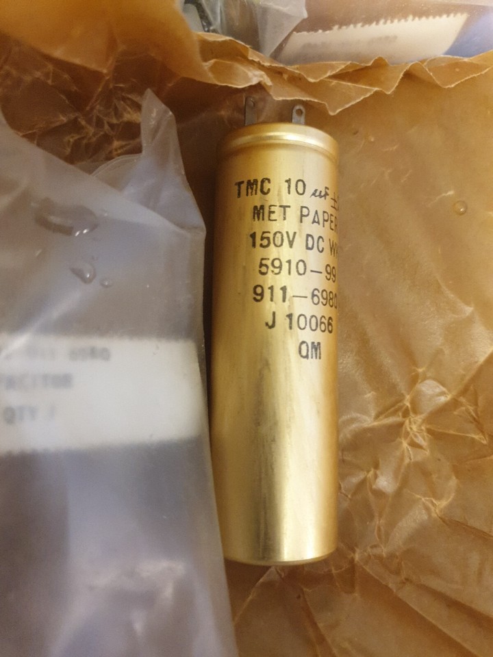JOBLOT 9 x TMC 10 MFD uF 150v METALIZED PAPER CAPACITORS TCC TYPE (EM ...