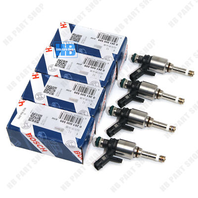 4x Fuel Injectors Nozzle Genuine Bosch For VW Golf R MK7 Audi S3 8V TTS ...