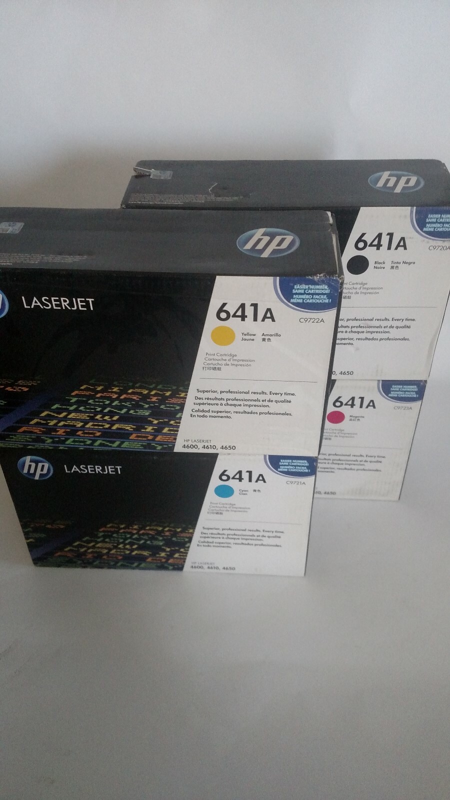 Set Of Genuine HP 641A C9720A C9721A C9722A C9723A CMYK Toner Cartridge ...