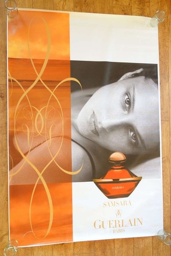 GUERLAIN SAMSARA original vintage LARGE 6x4 ft BUS SHELTER poster | eBay