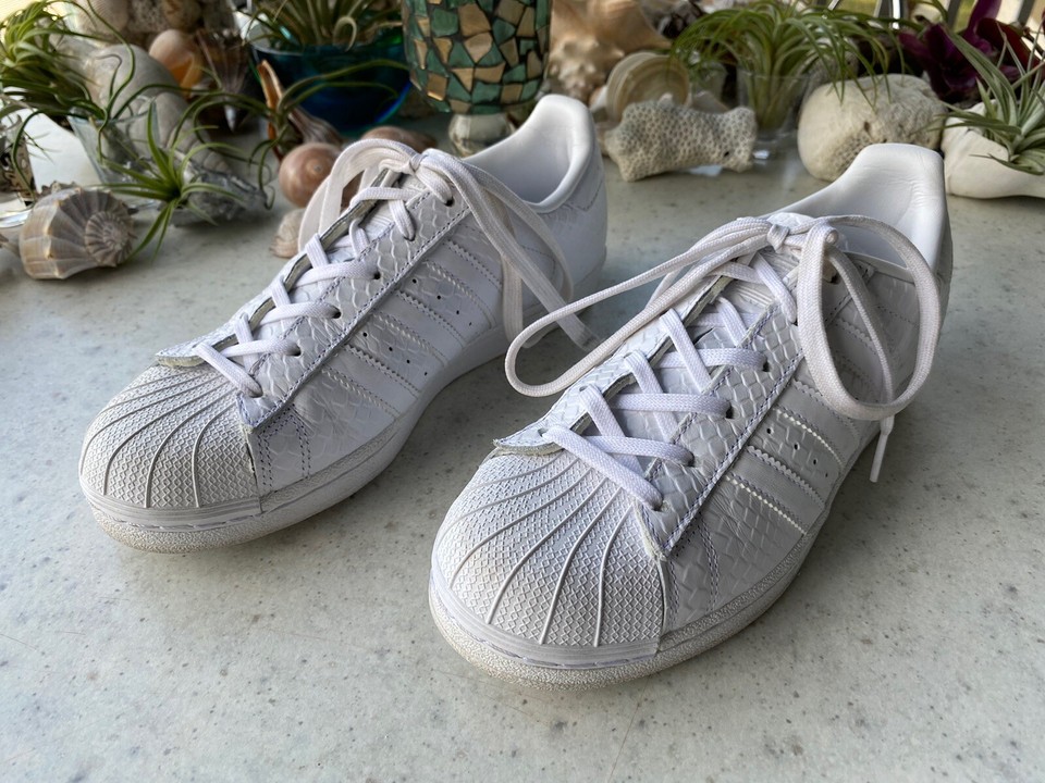 Adidas Superstar PCI 789002 White On White Mens Shell toe Shoes SZ 7.5 ...