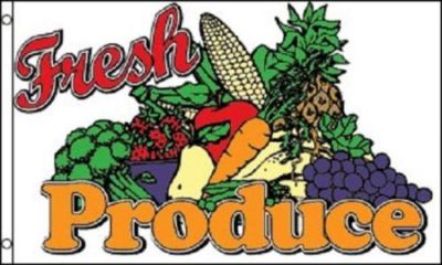 Fresh Produce Farmers Market Flag Business Advertising Banner Pennant ...