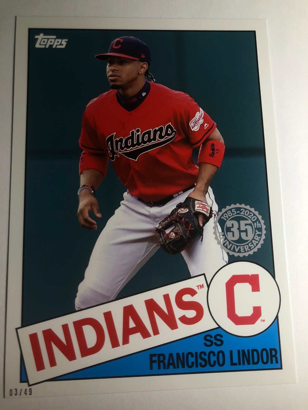 2020 Topps 1985 Parallel Jumbo 5x7 Francisco Lindor Indians 39 /49 | eBay