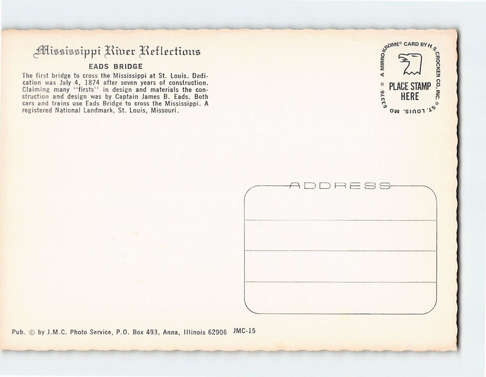 Postcard Eads Bridge St. Louis Missouri USA | eBay