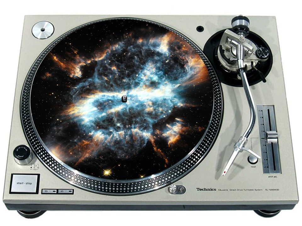 Slipmat Scratch Pad 12" Turntable LP DJ Record Player SPIRAL PLANETARY ...