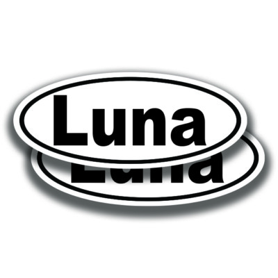 LUNA NAME DECALs 2 Stickers Bogo Car Truck Bumper Window | eBay