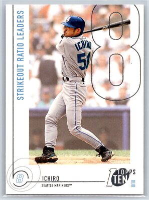 2002 Topps Ten #99 Ichiro Suzuki Seattle Mariners LL | eBay