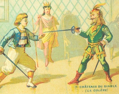 1870's-80's Castle Of The Devil French Fable Scene Lovely Victorian ...