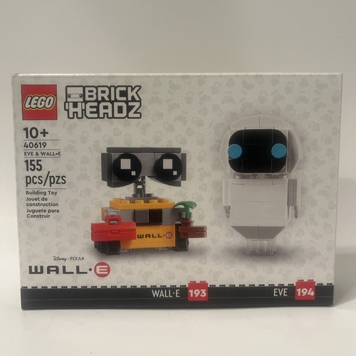 LEGO Disney Brickheadz Eve & Wall-E 40619 155 Pieces Official Building ...