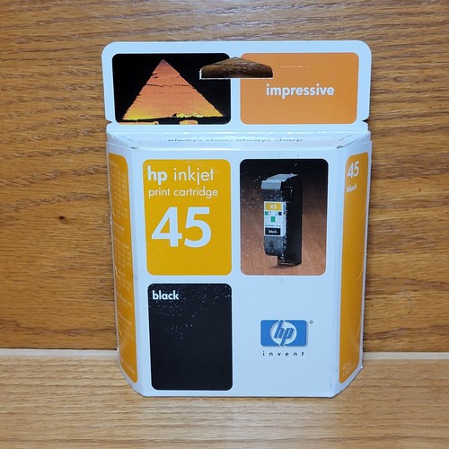 HP 45 Inkjet (51645A) Black Ink Cartridge (July 2005) 42ml New & Sealed ...