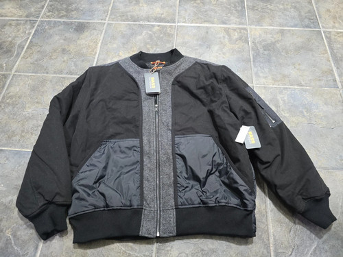 Bass Outdoor Mens Regular fit Mixed Media Bomber Jacket Coat XL black ...