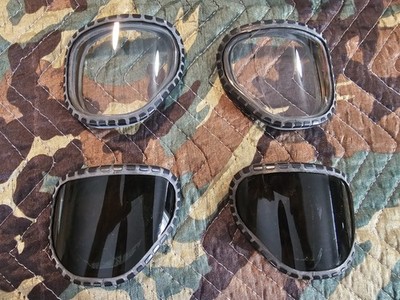New In Plastic Bag M40 M42 Gas Mask Outsert Set CLEAR And DARK Lenses ...