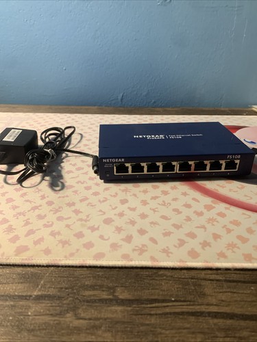 Netgear ProSAFE FS108 V3 8 Port Fast Ethernet Desktop Switch 10/100 | eBay