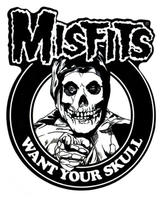 MisFits Want Your Skull Sticker Decal Punk Rock, Hardcore Punk, Heavy ...