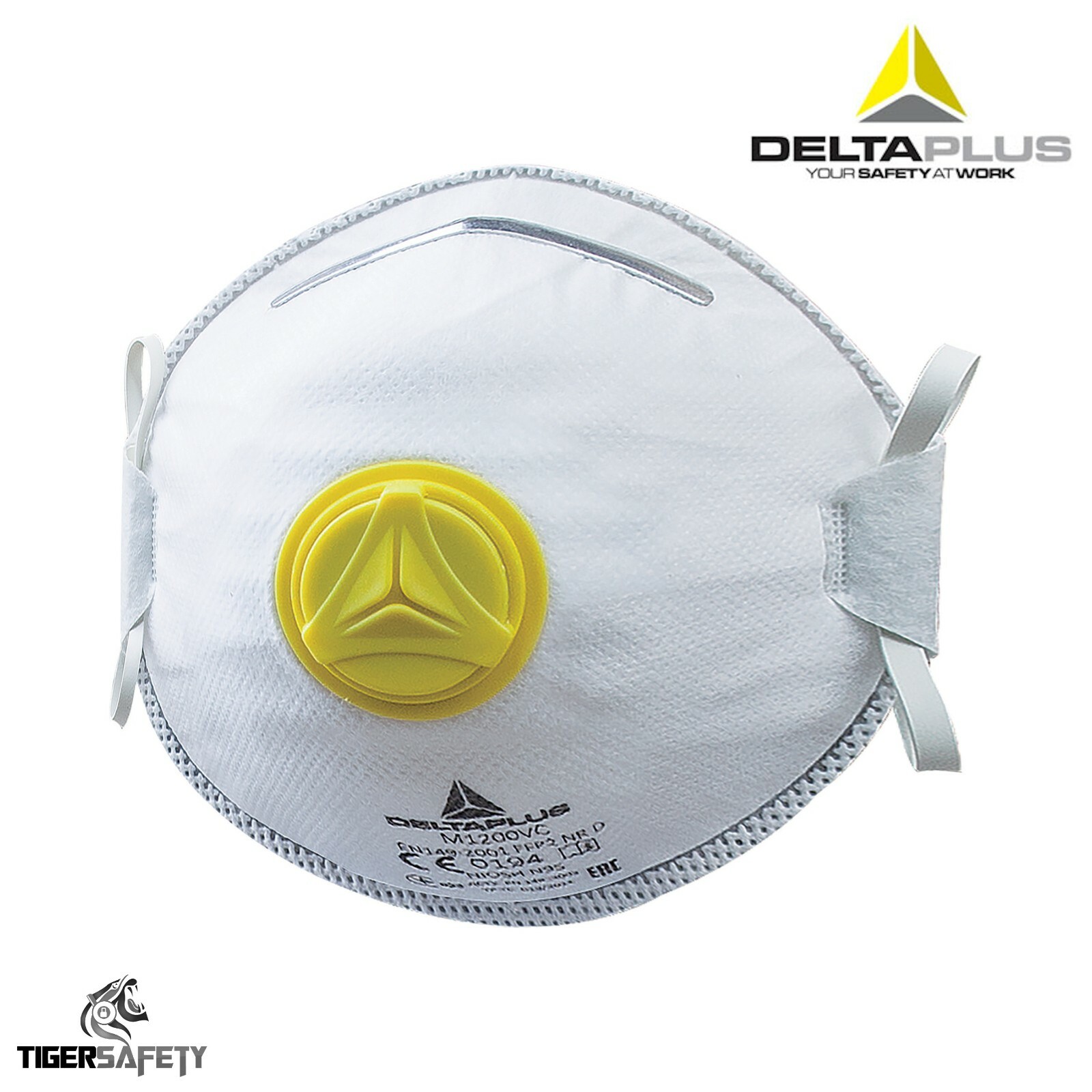 Delta Plus M1200V FFP2 P2 N95 Valved Disposable Dust Mask - Single Face ...