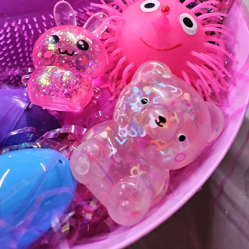 1 Dozen Glitter Teddy Bear Squishy Fidget Toy Stress Relief Relax ...