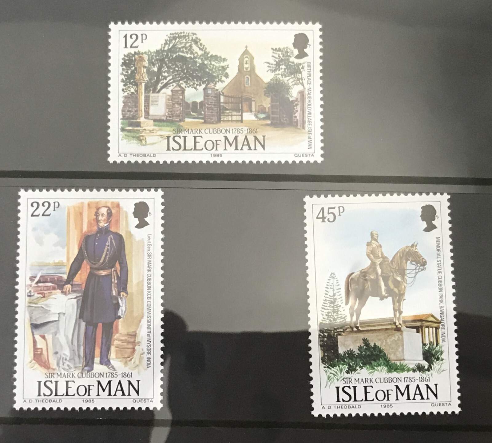 ISLE OF MAN - 1985 BICENTENARY OF SIR MARK CUBBON SET NHM SG 300 - 302 ...