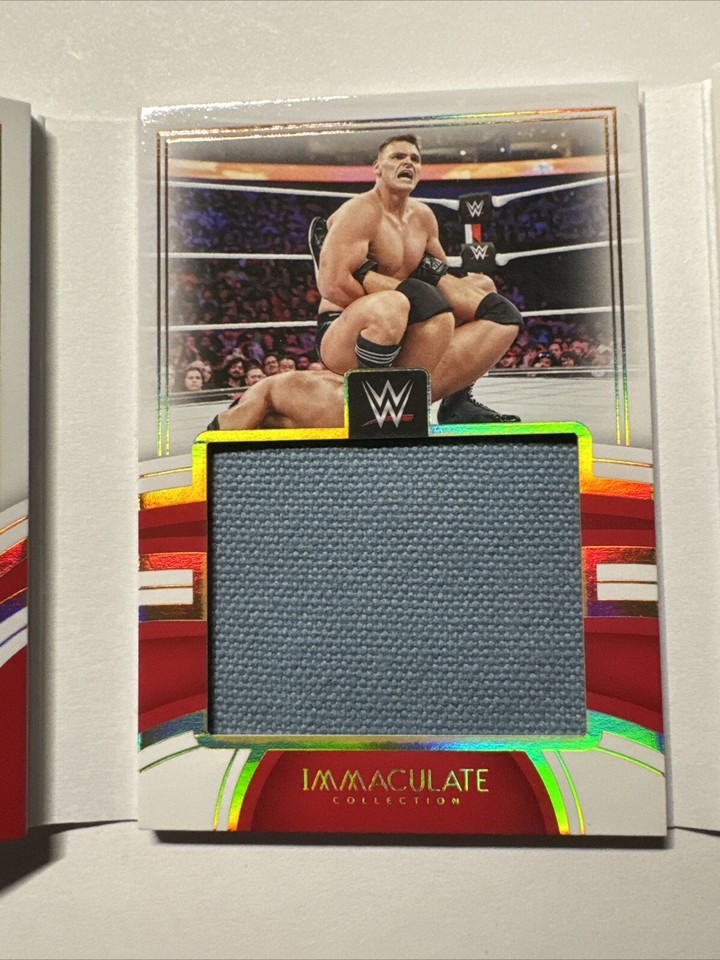 2023 WWE Immaculate Gunther LA Knight Dual Booklet Auto 2/10 Match Used ...