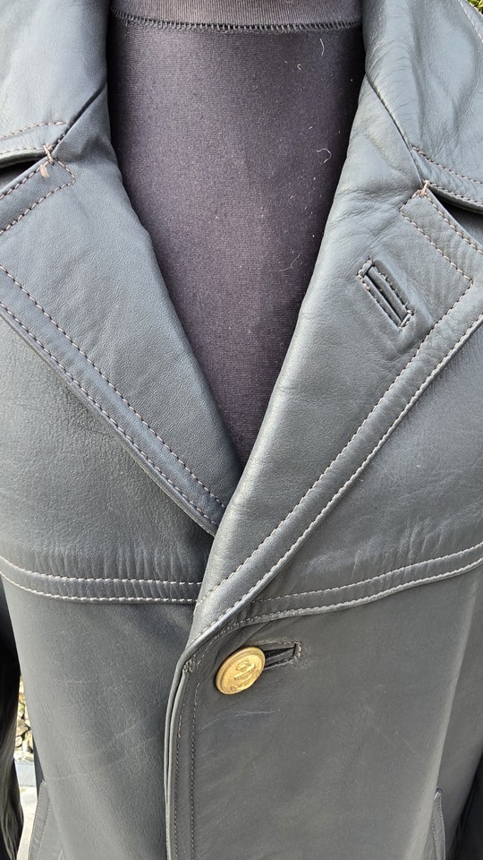 WW2 German Navy KRIEGSMARINE leather coat Original- Mint | eBay