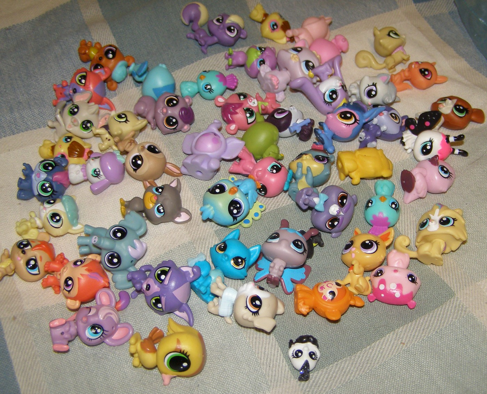 Littlest Pet Shop Mini tiny Pets lot x50 cats dogs bunny skunk birds ...