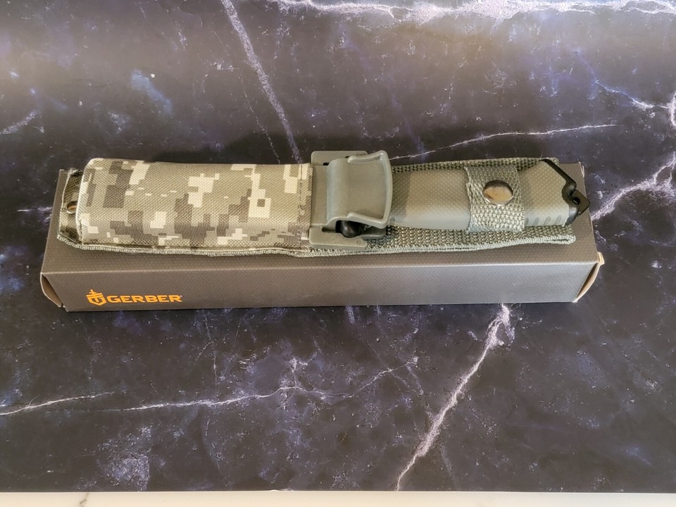 Gerber Prodigy Tanto Fixed Blade Knife 4.75" Camo Sheath Plain OR ...