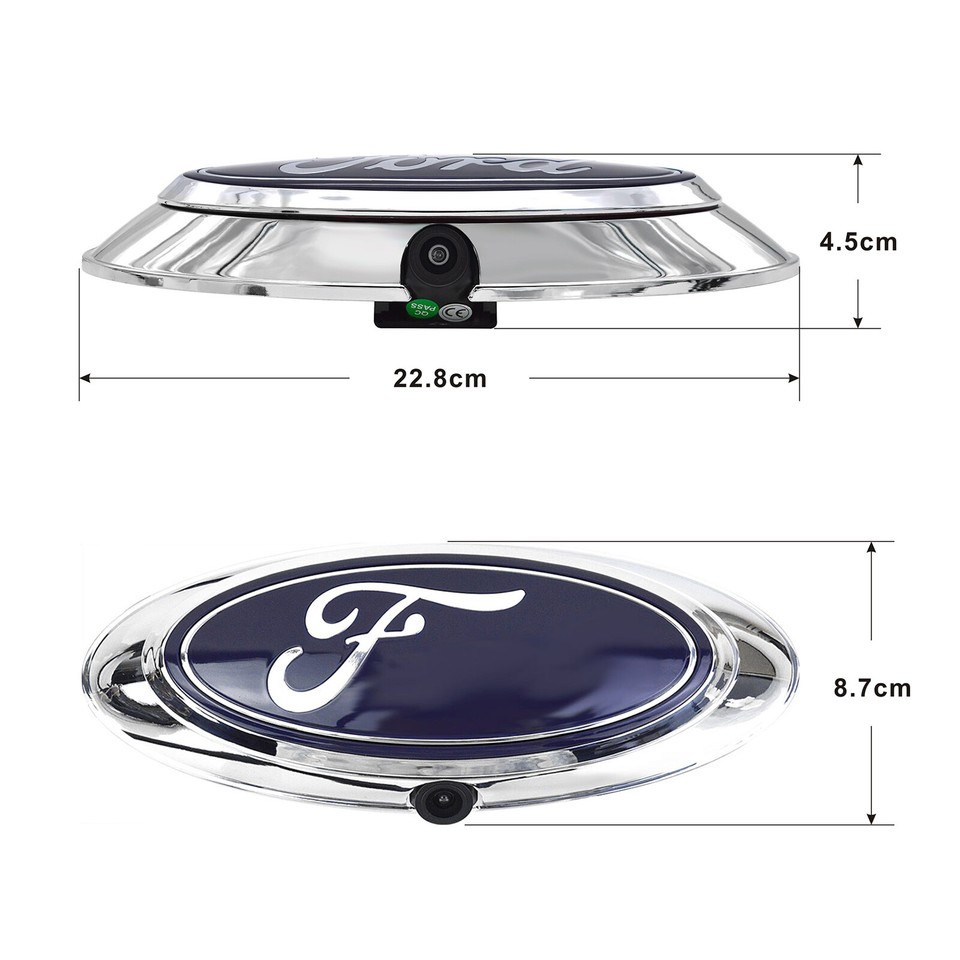 Chrome Emblem Logo Backup Camera for Ford F150 F250 F350 F450 F550 ...
