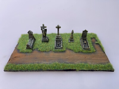 Large Monumental Grave Stone Set OO GAUGE 1:76 Model Railway Scenery ...