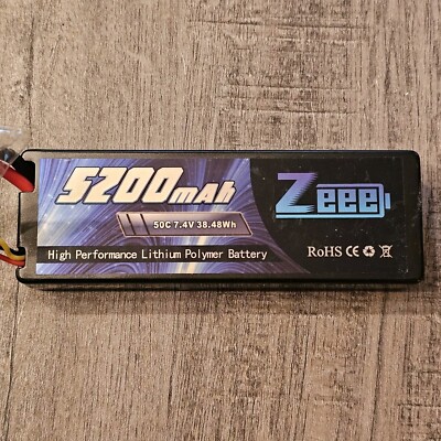 5200 mAh Zeee High Performance Lithium Polymer Battery 50C 7.4V 38.48Wh ...
