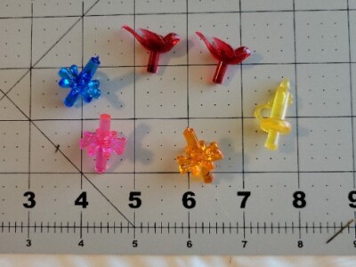 6 Ceramic Christmas Tree Inserts Mixed Lot Fun Lights, Assorted colors ...