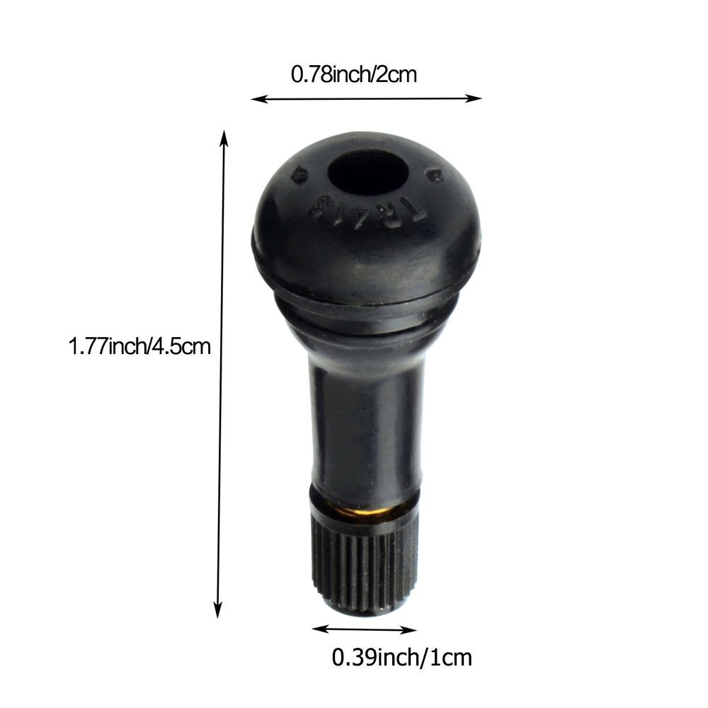 4Pcs Black Snap-In Rubber Tire Valve Stem TR413 Brass Cap Car Tyre | eBay