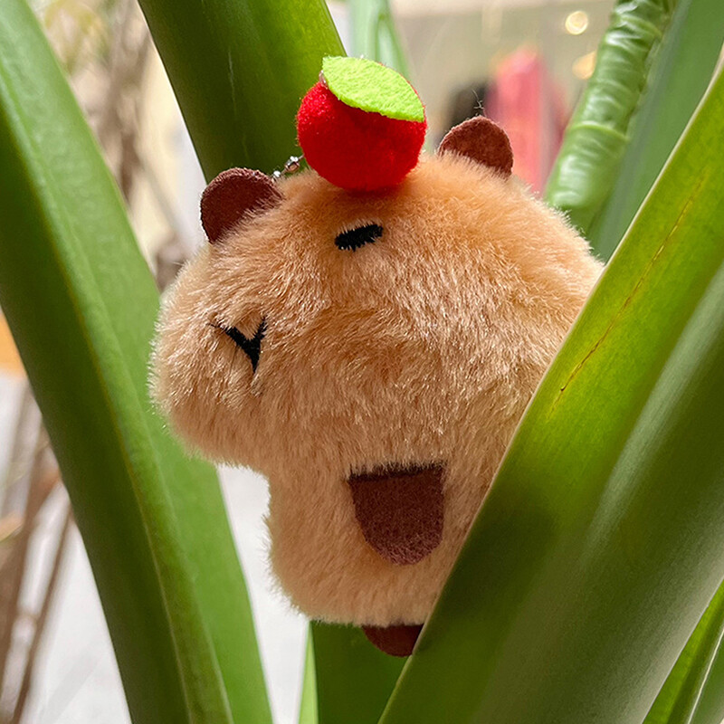 Capybara Plush Keychain Cute Bag Pendant Creative Fluffty Animals ...
