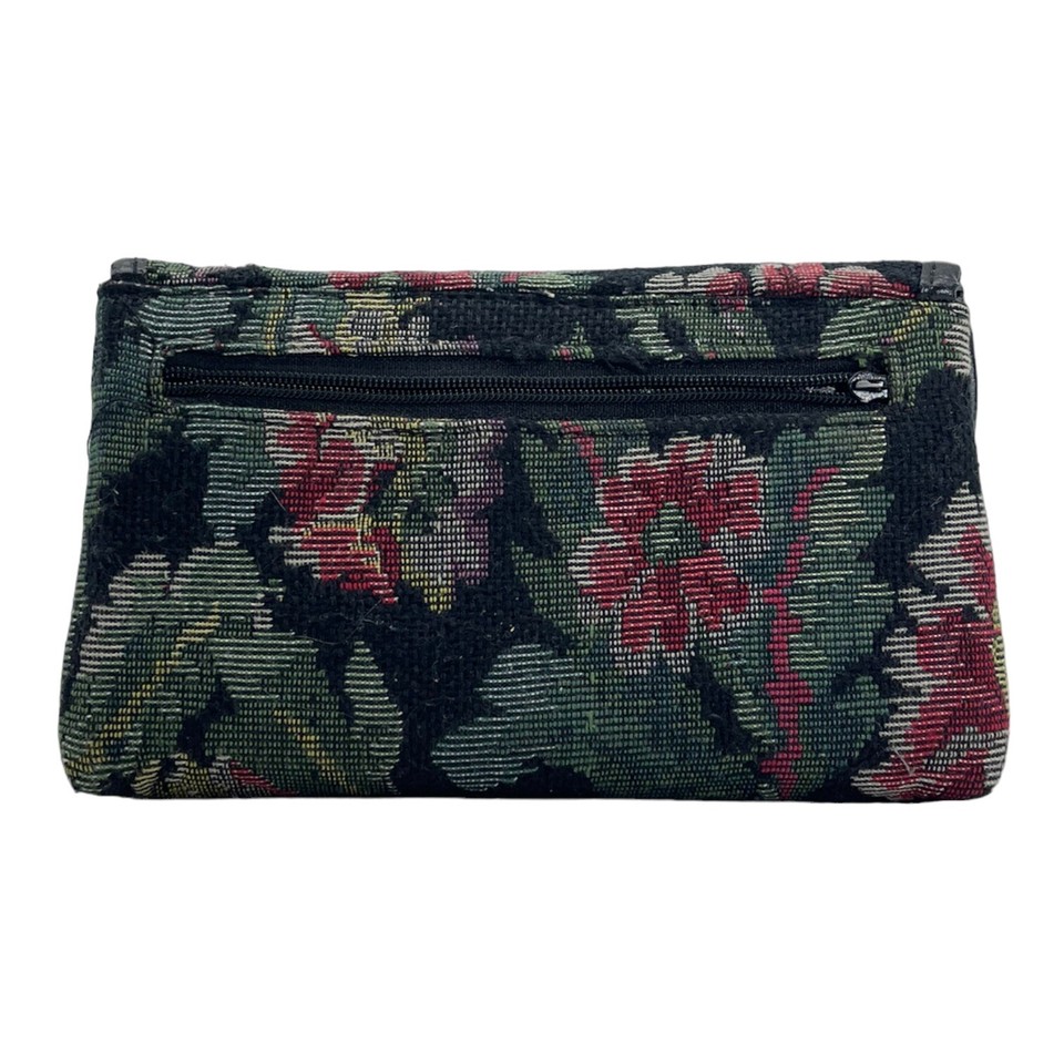 Vintage 70s 80s Small Tapestry Clutch Bag Wallet Checkbook Card Key Fob ...