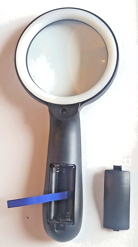 Magnifying Glass with 12 LED Light Source-10X Magnifier-Black/White-9 ...