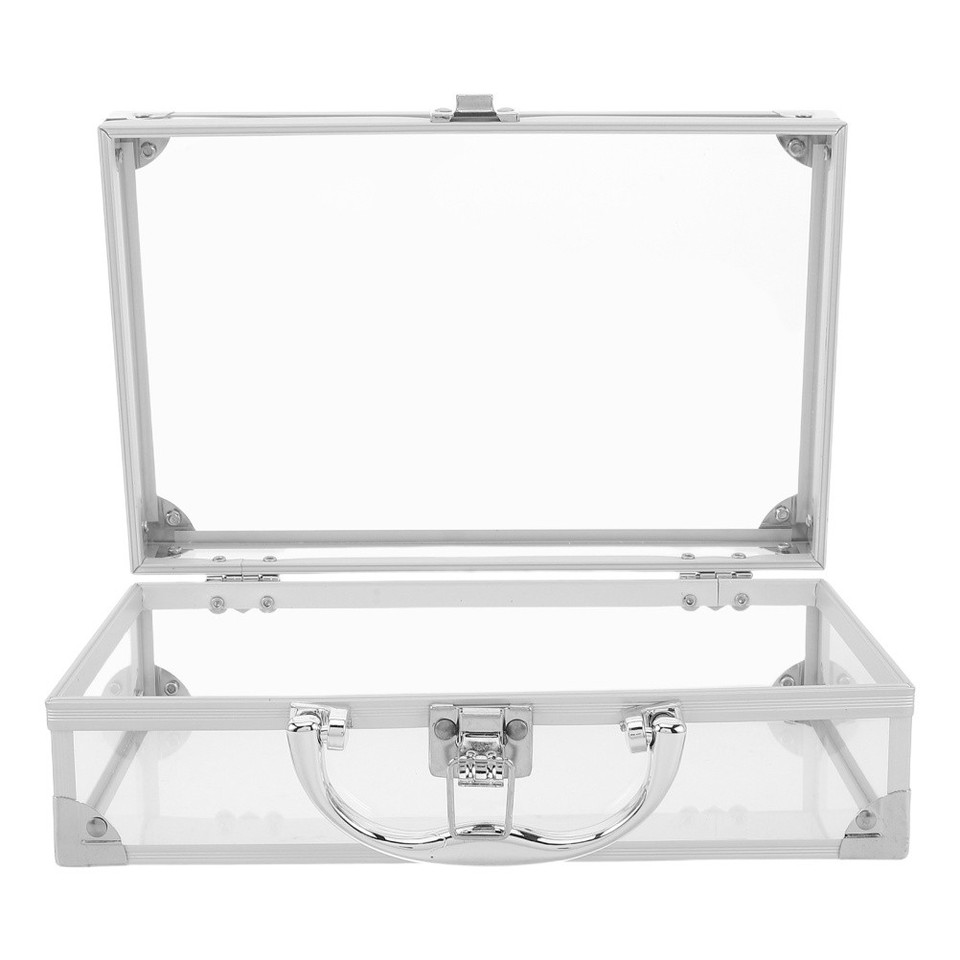 Transparent Portable Book Box Books Holder with Handle Organizing ...