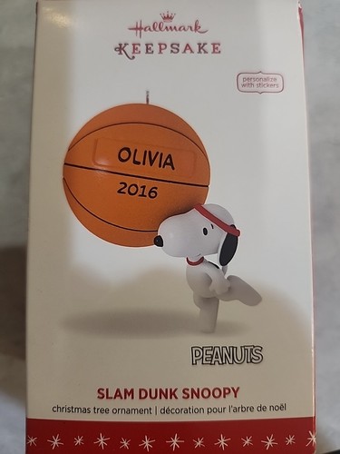 Hallmark Keepsake Ornament Peanuts Slam Dunk Snoopy 2016 New In Box | eBay