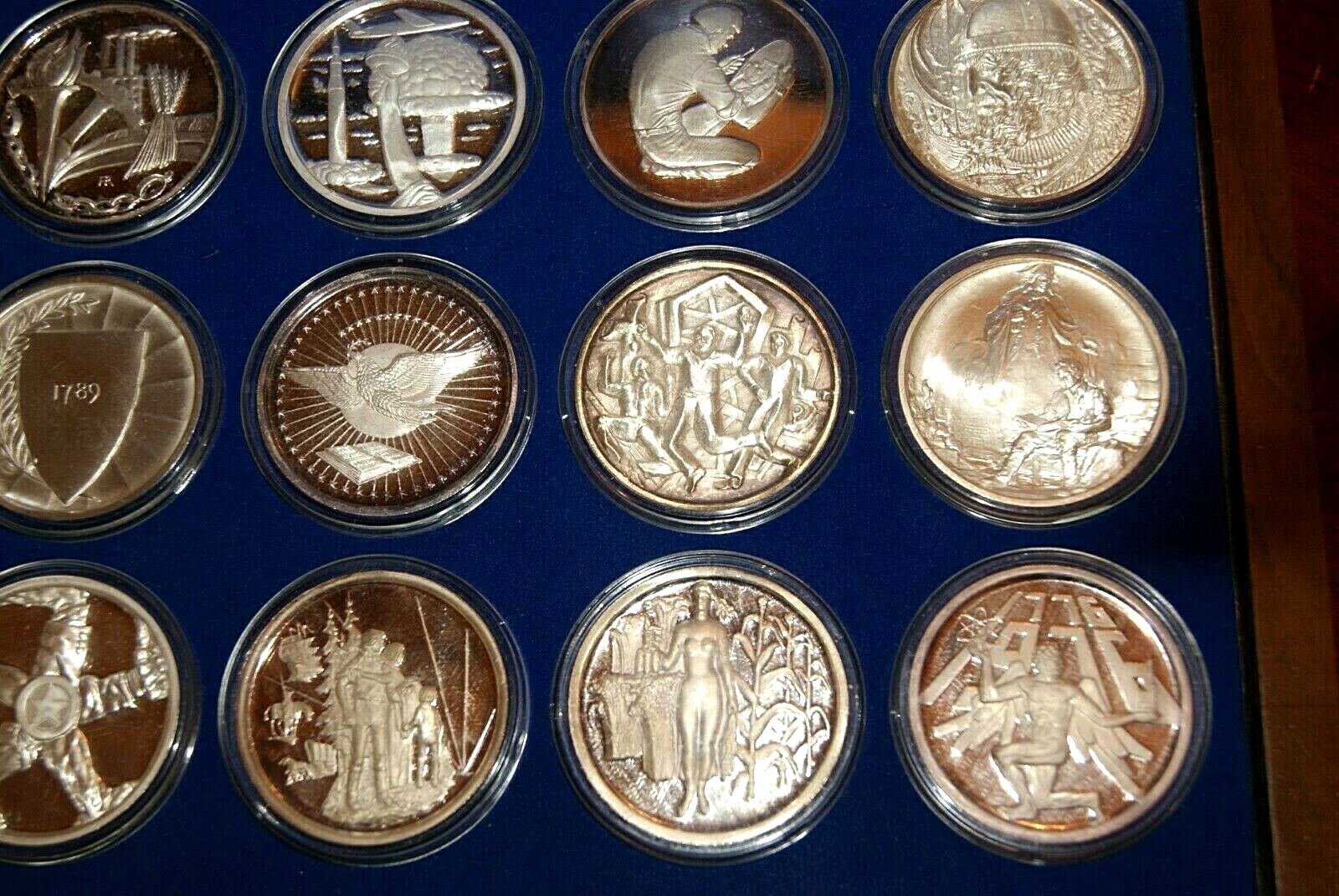 Hamilton Mint Spirit of America Complete Set of 12 .999 Fine Silver ...