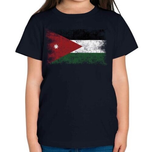 JORDAN DISTRESSED FLAG KIDS T-SHIRT TOP AL- URDUN FOOTBALL JORDANIAN ...