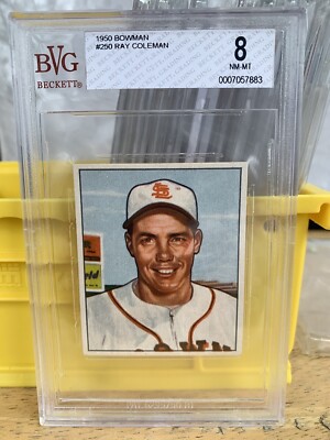 1950 Bowman Baseball #250 Ray Coleman BVG 8 | eBay