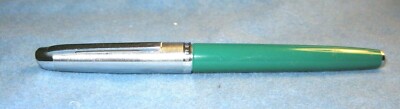 CLEAN 1960'S ESTERBROOK GREEN/CHROME CARTRIDGE SAFARI FOUNTAIN PEN 9550 ...