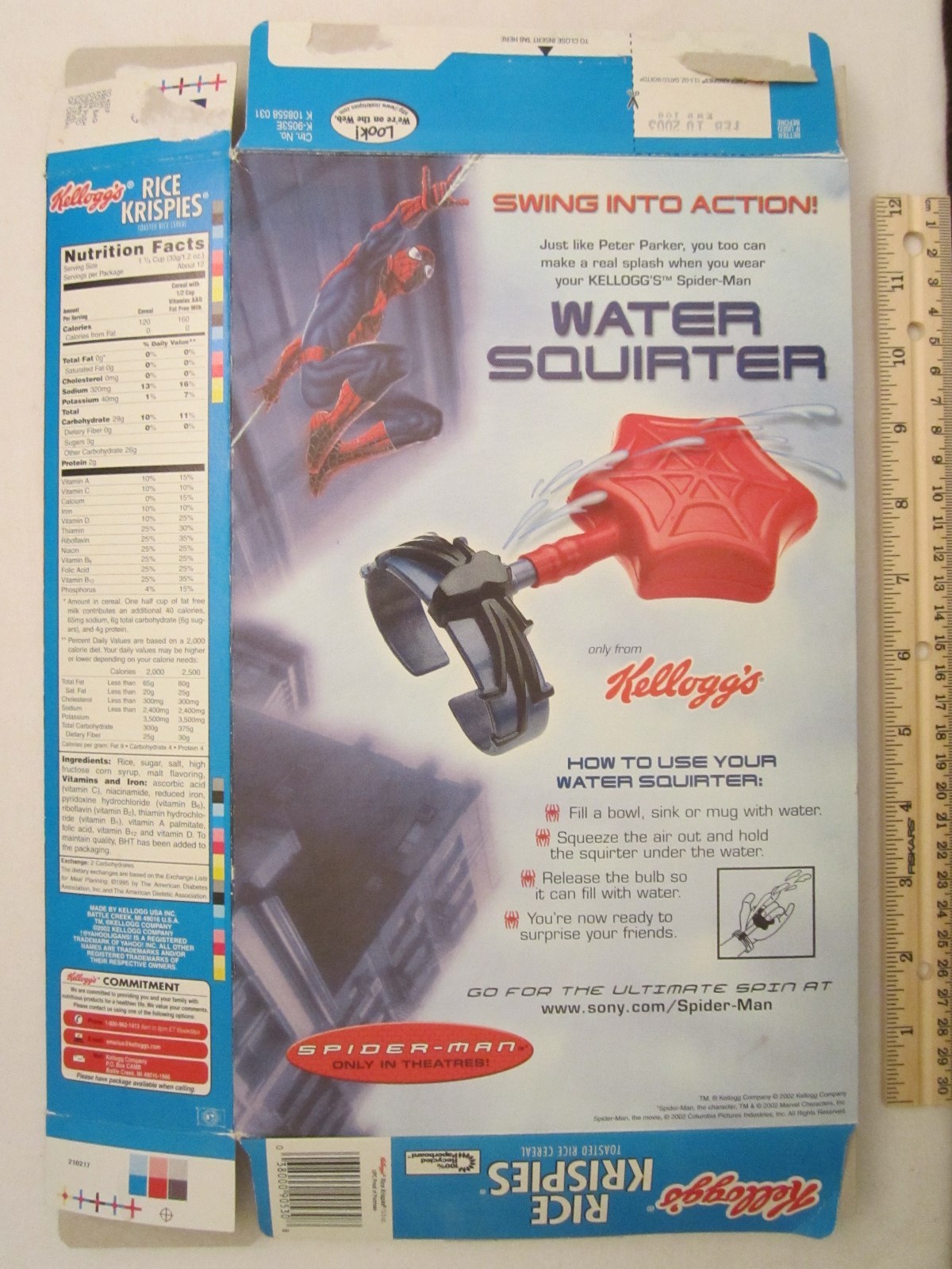 Kelloggs Cereal Box 2002 Rice Krispies 13.5 oz SPIDER-MAN | eBay